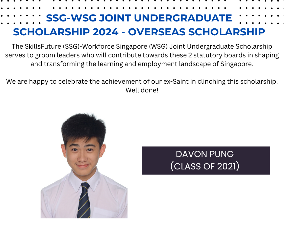 2024 SSG WSG Joint Undergraduate Scholarship